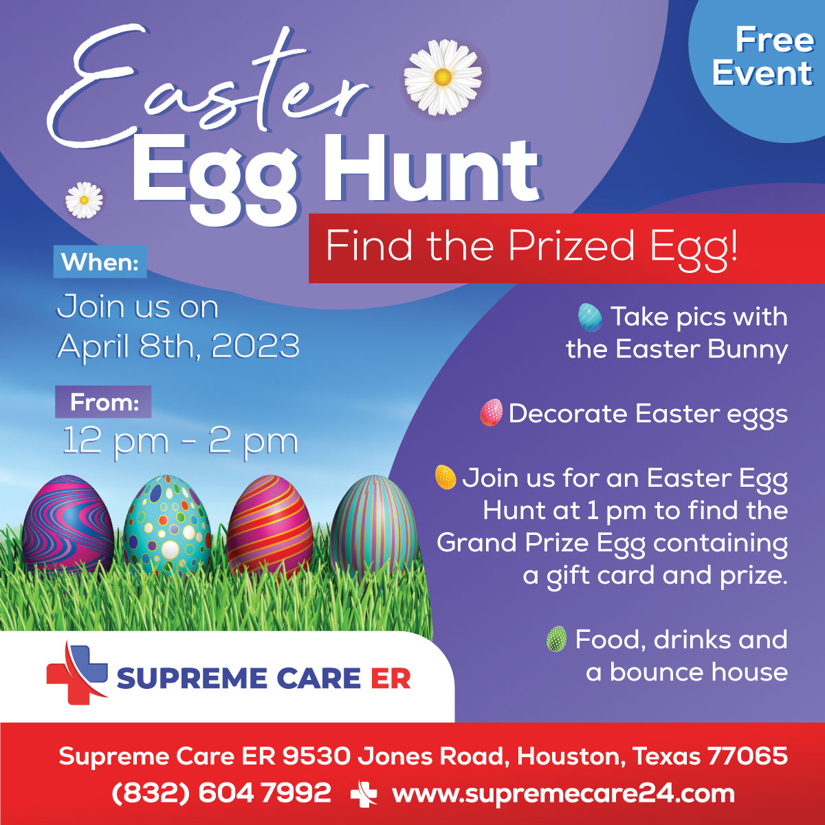 Free Easter Egg Hunt 2023 Supreme Care ER 24 7 free-easter-egg-hunt-2023-supreme-care-er-24-7